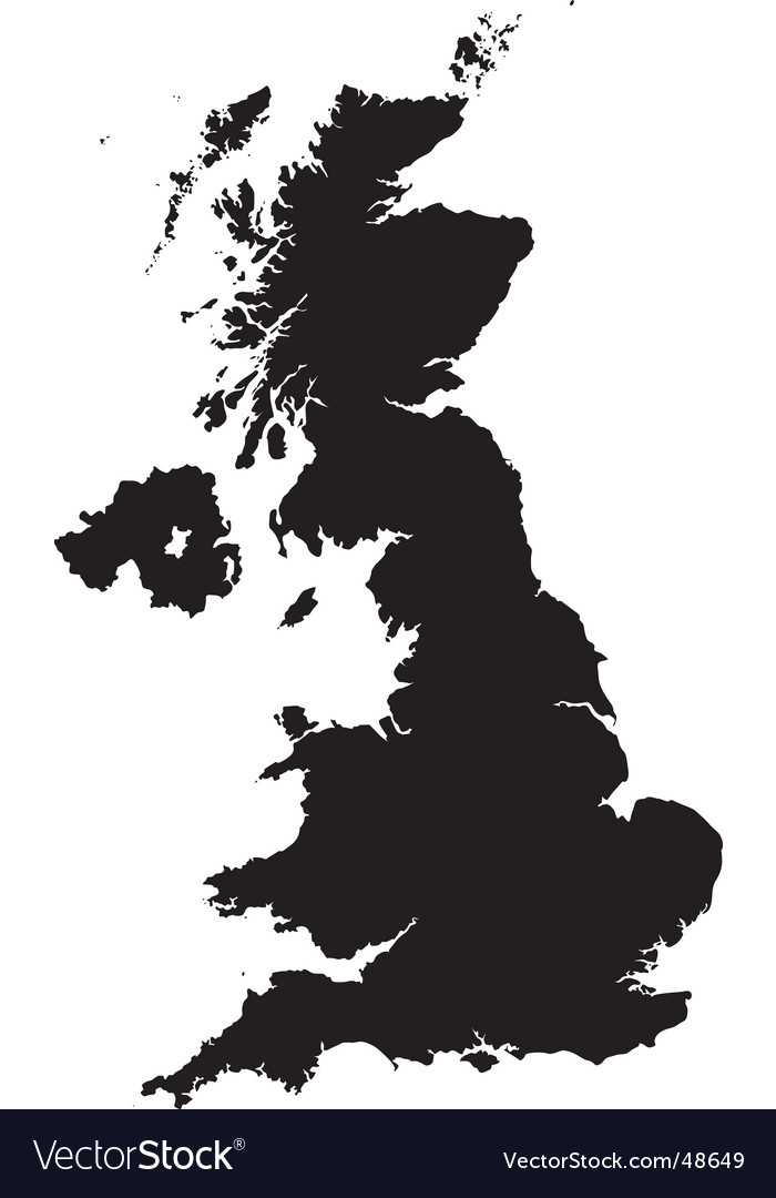 Map britain Royalty Free Vector Image - VectorStock