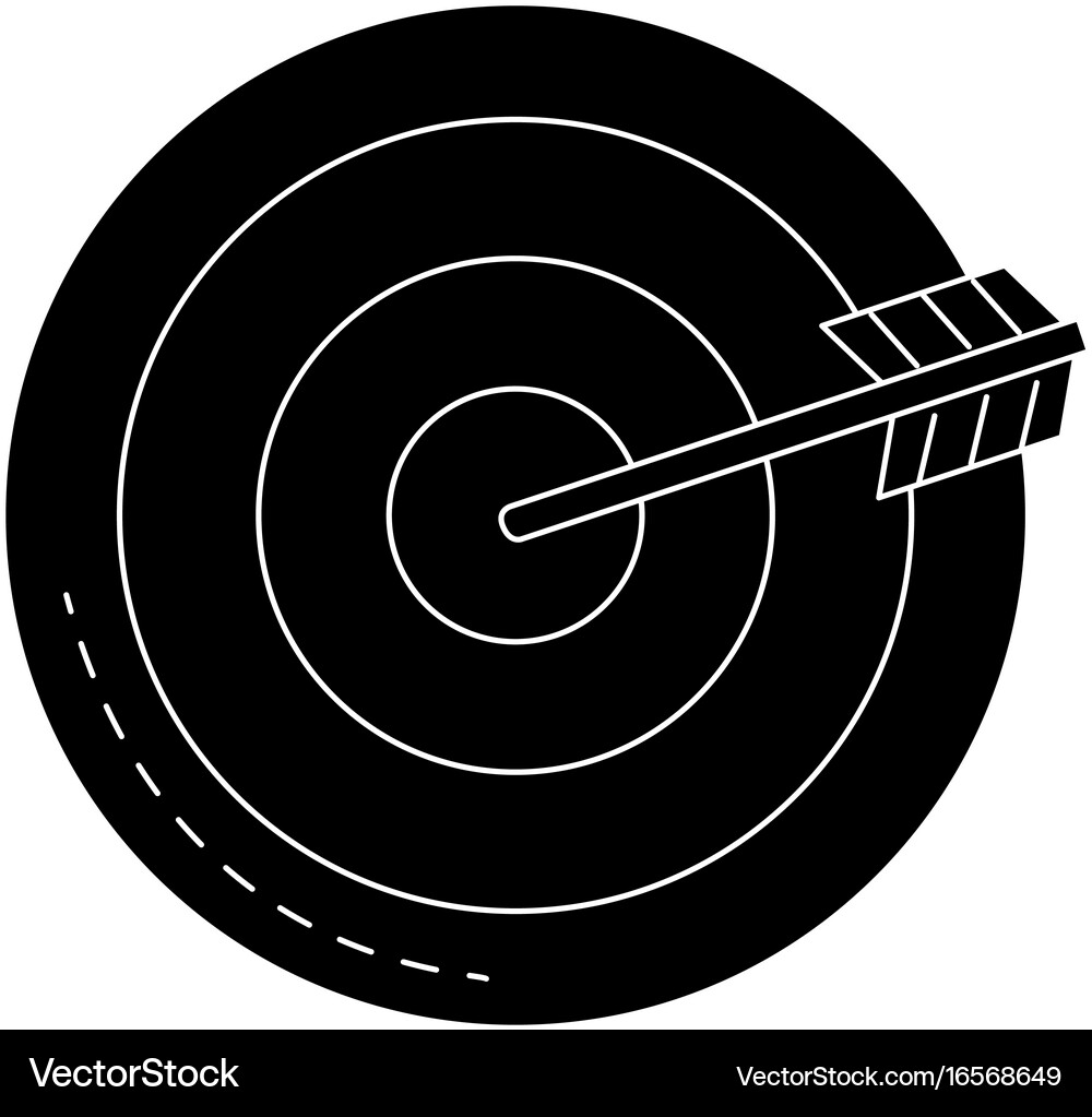 Target with arrow icon Royalty Free Vector Image