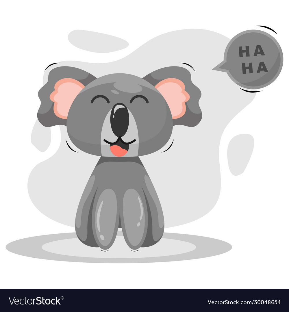 Cute koala emoticon cartoon Royalty Free Vector Image