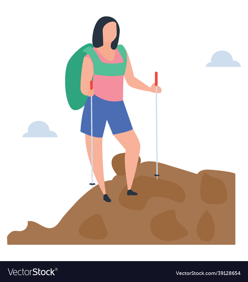 Hiking Royalty Free Vector Image - VectorStock Hiking Royalty Free Vector Image - VectorStock