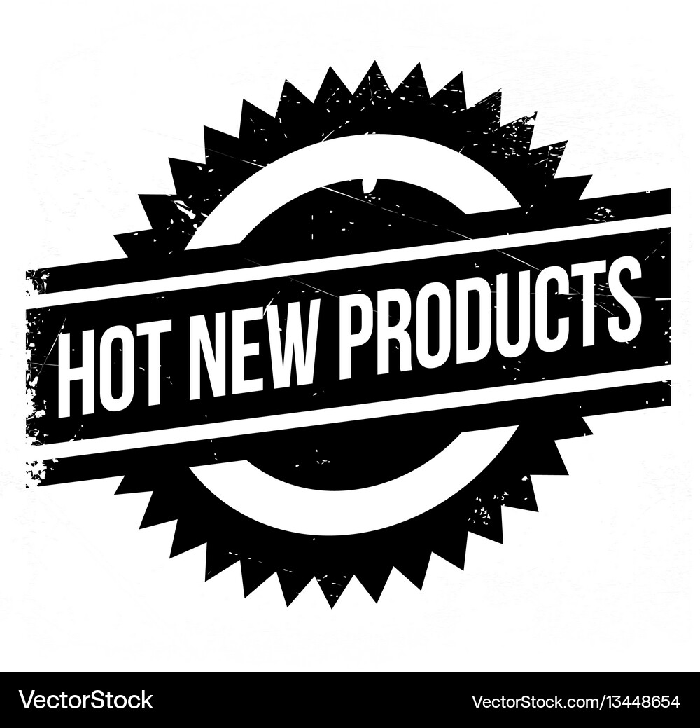 Hot new products rubber stamp Royalty Free Vector Image