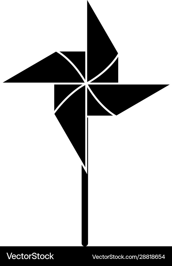 Isolated windmill toy Royalty Free Vector Image