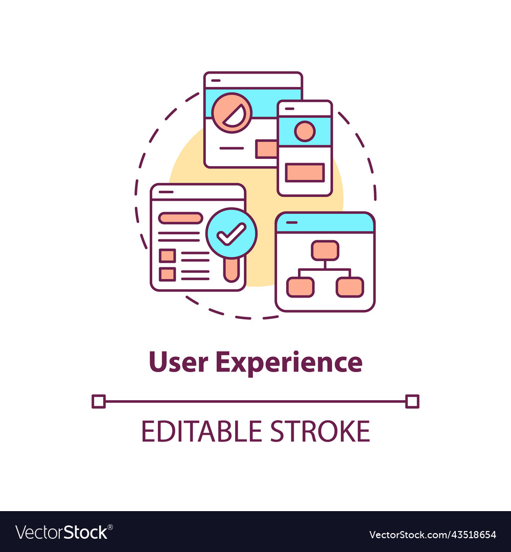 User experience concept icon Royalty Free Vector Image User experience concept icon Royalty Free Vector Image
