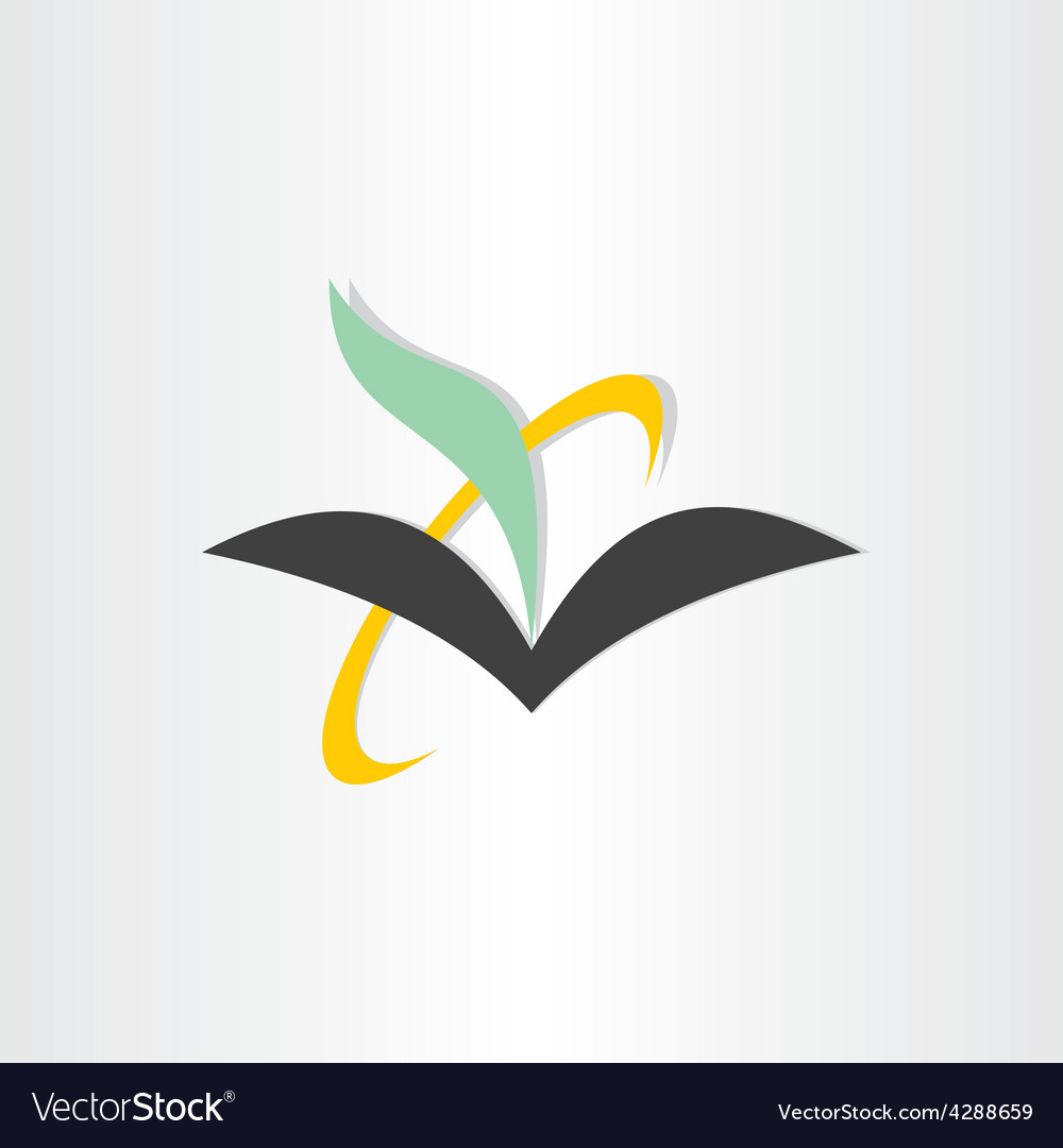 Book and feather education icon Royalty Free Vector Image