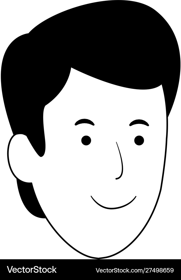 Cartoon boy face icon flat design Royalty Free Vector Image