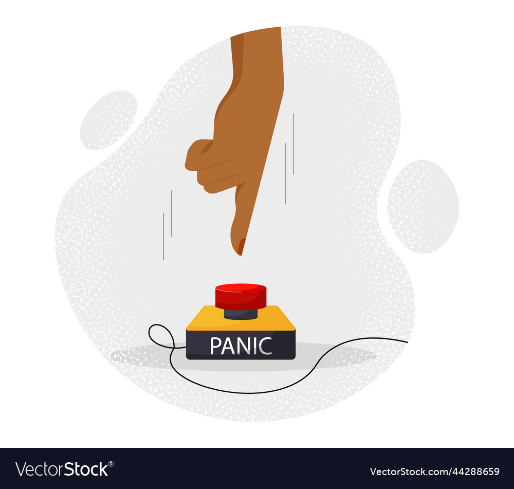 Panic button concept Royalty Free Vector Image
