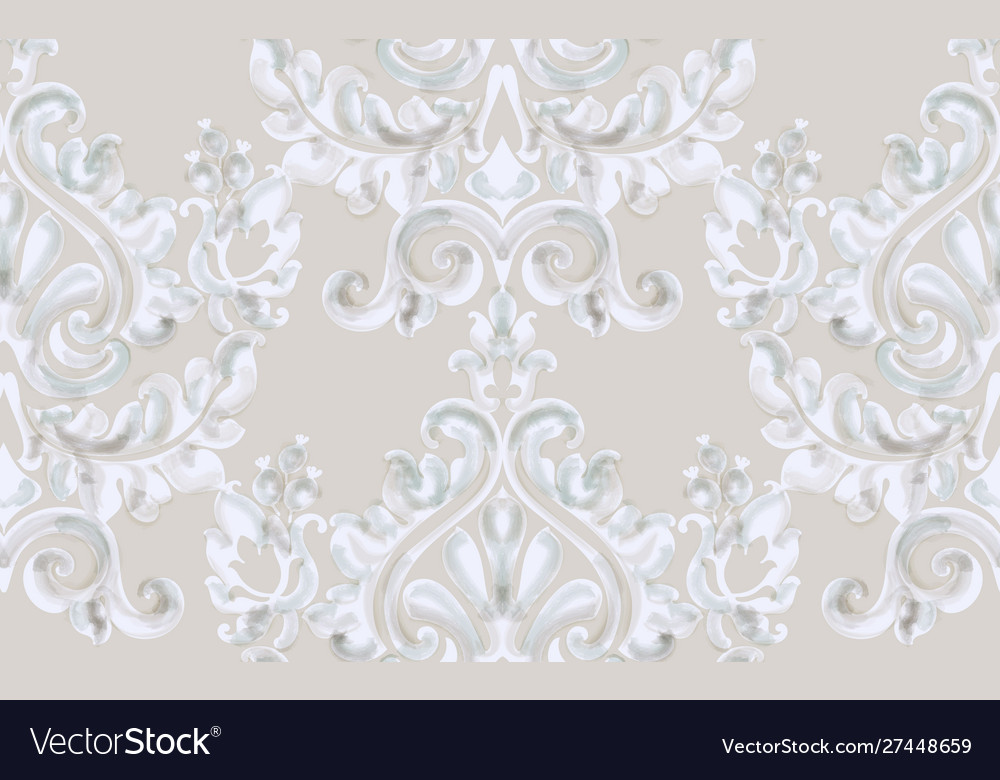 Rococo texture pattern Royalty Free Vector Image