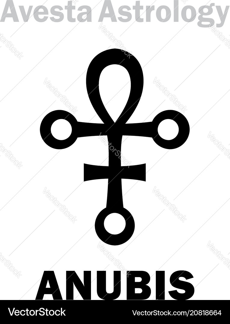 Astrology astral planet anubis Royalty Free Vector Image
