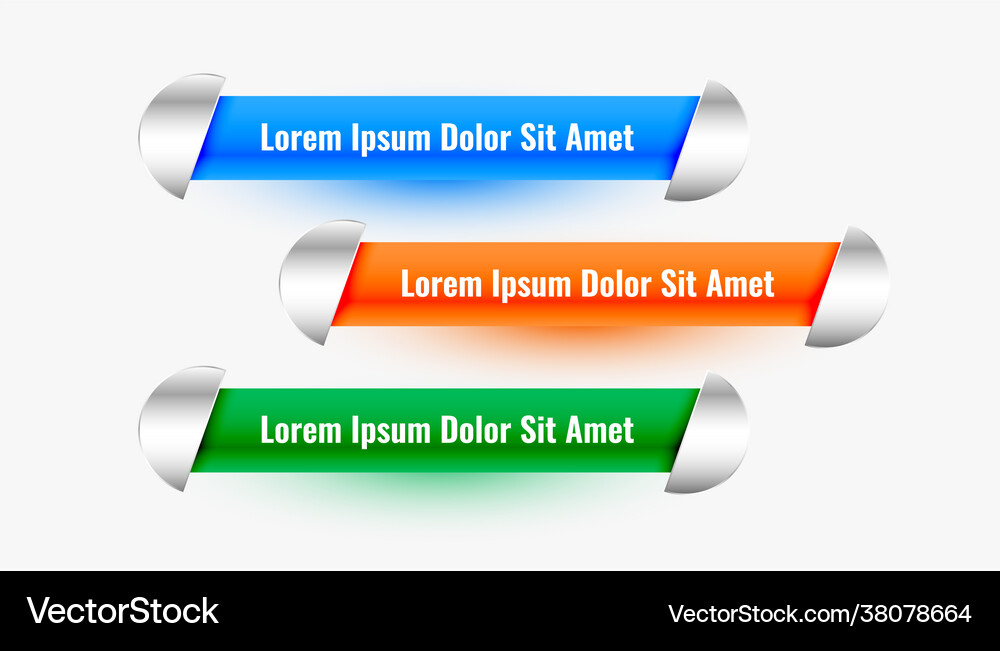 Glossy lower third modern template Royalty Free Vector Image