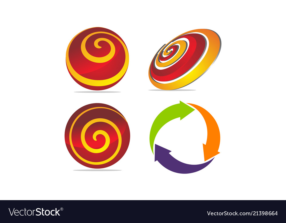 Infinity motion solution set Royalty Free Vector Image
