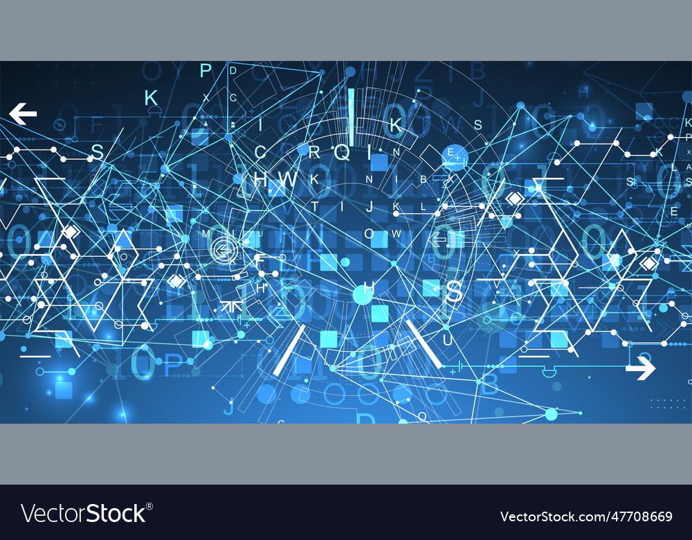 Abstract technology concept with plexus effect Vector Image Abstract technology concept with plexus effect Vector Image
