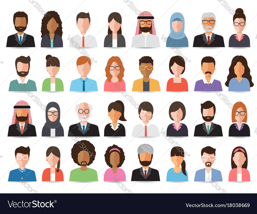 Businessmen and business women avatars Royalty Free Vector Businessmen and business women avatars Royalty Free Vector