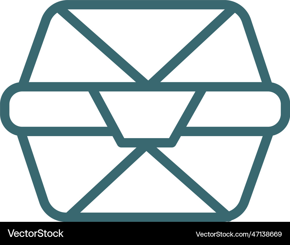 Food box icon thin line box icon from Royalty Free Vector