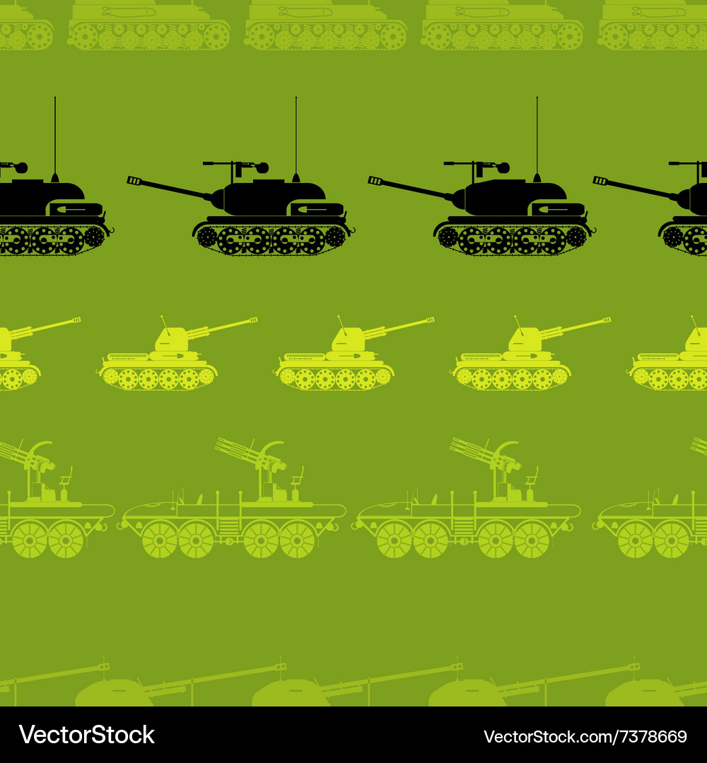 Seamless background with military equipment Vector Image