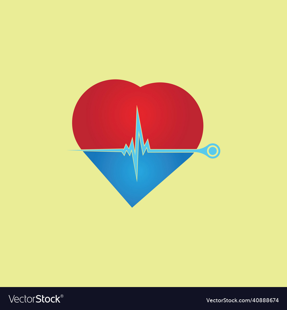 Art design health medical heartbeat pulse Vector Image