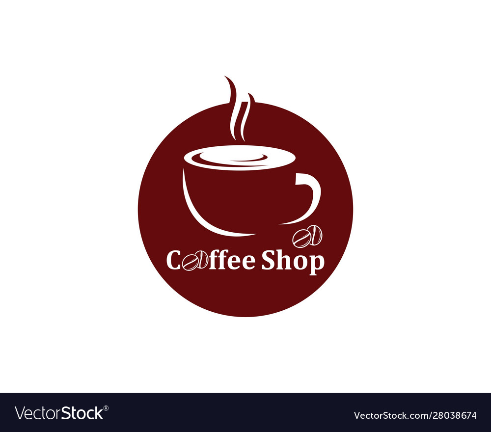 Coffee beans logo template icon Royalty Free Vector Image Coffee beans logo template icon Royalty Free Vector Image
