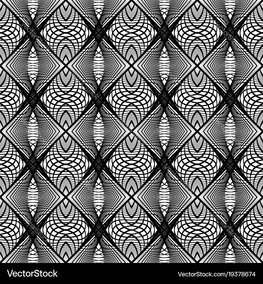 Design seamless monochrome grid pattern Royalty Free Vector