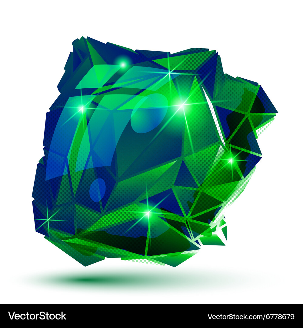 Contemporary bright 3d object isolated on white Vector Image