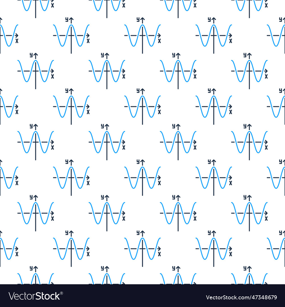 Math graph mathematical function colored seamless Vector Image