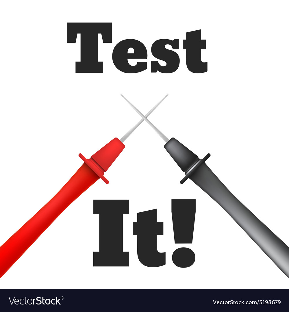 Multimeter probe isolated test Royalty Free Vector Image