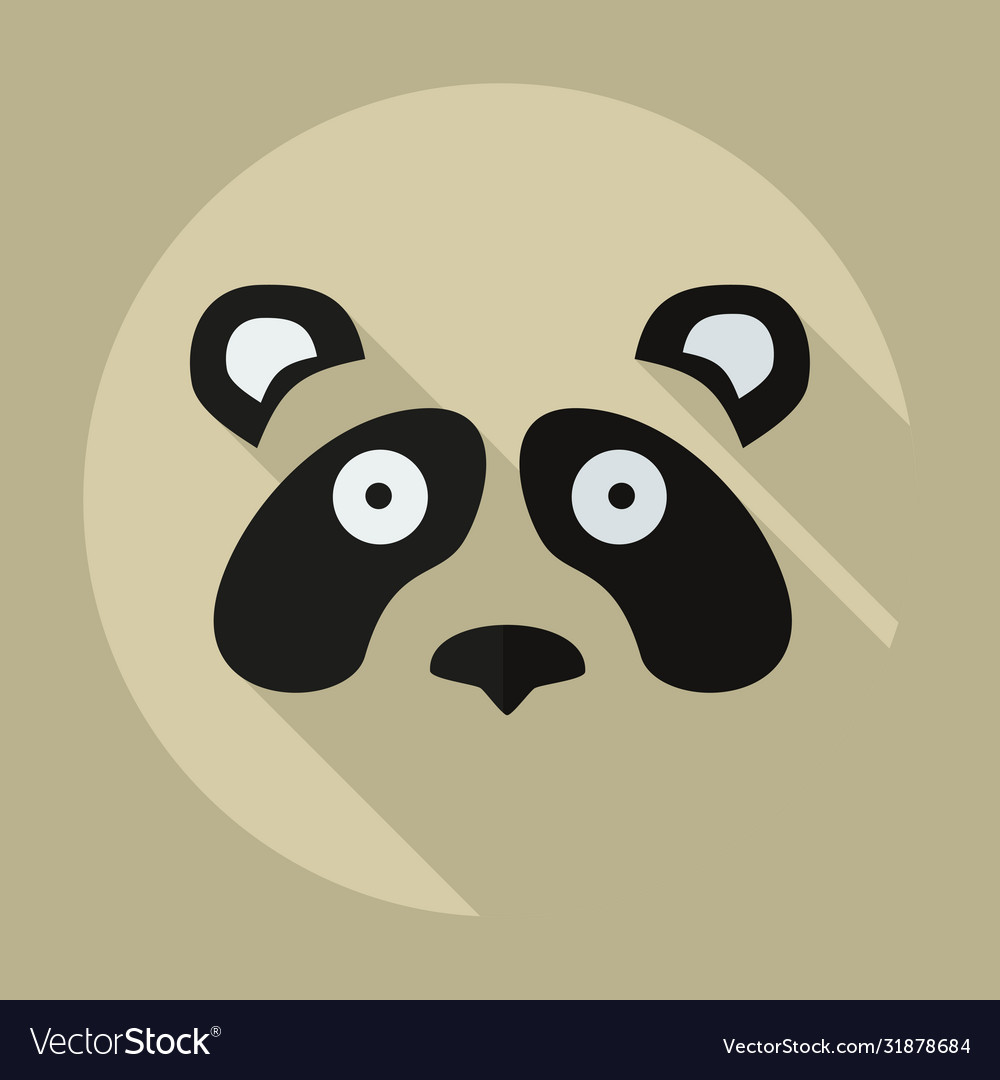 Flat modern design with shadow icons pandas Vector Image