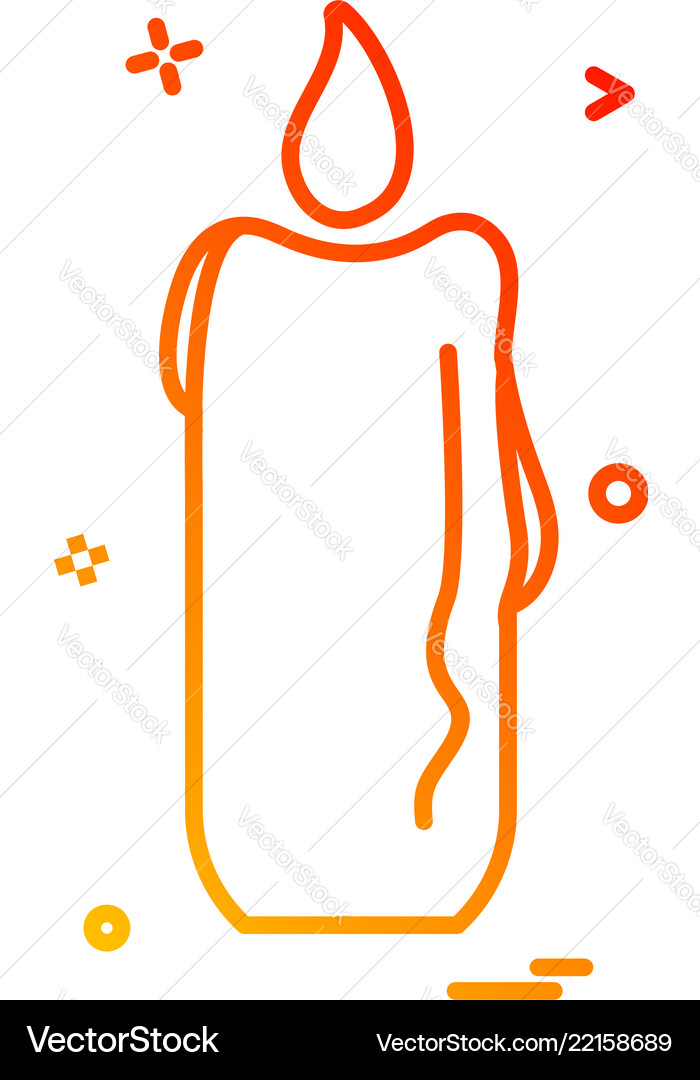 Candel fastiwal light icon design Royalty Free Vector Image