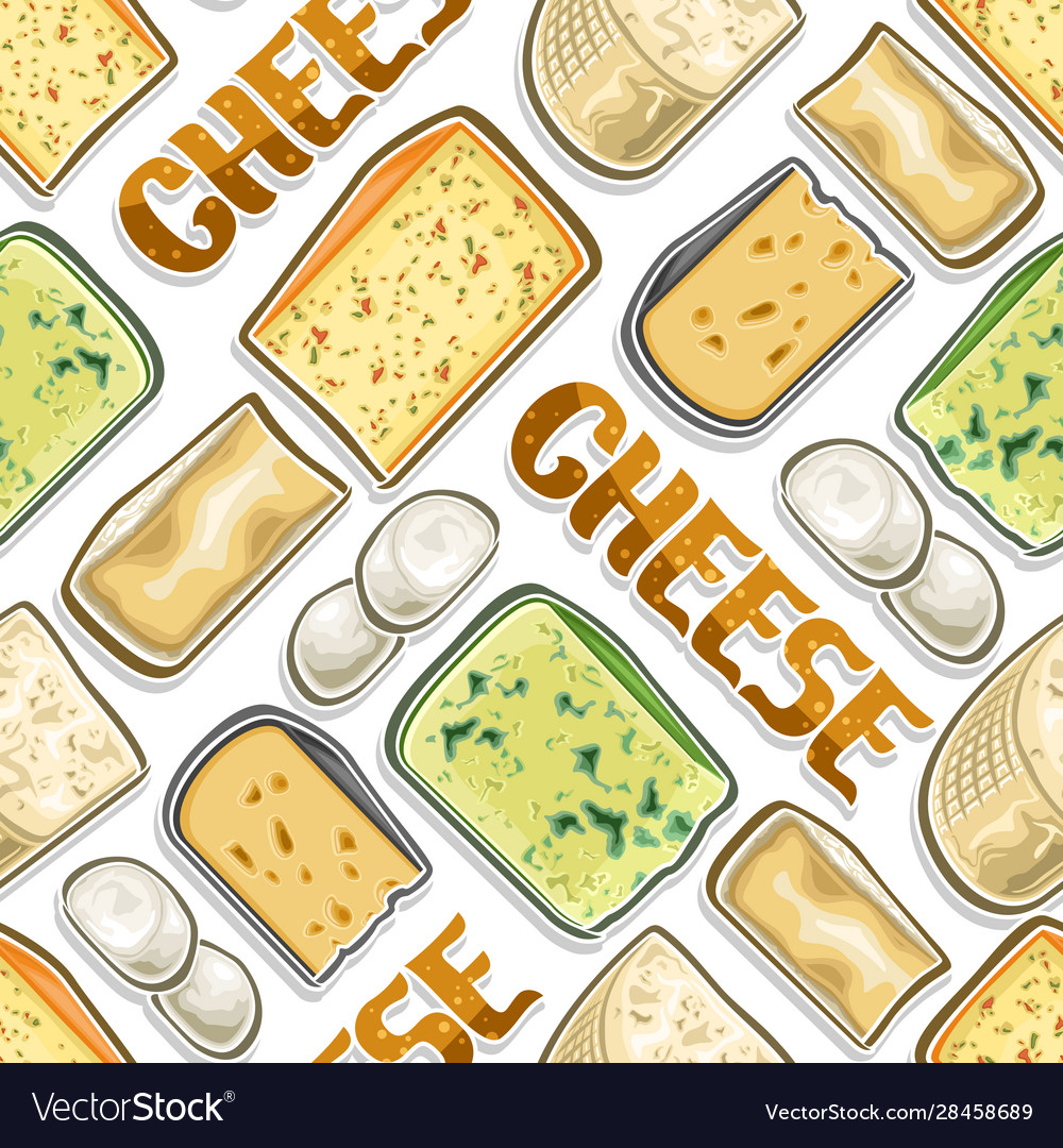 Cheese seamless pattern Royalty Free Vector Image