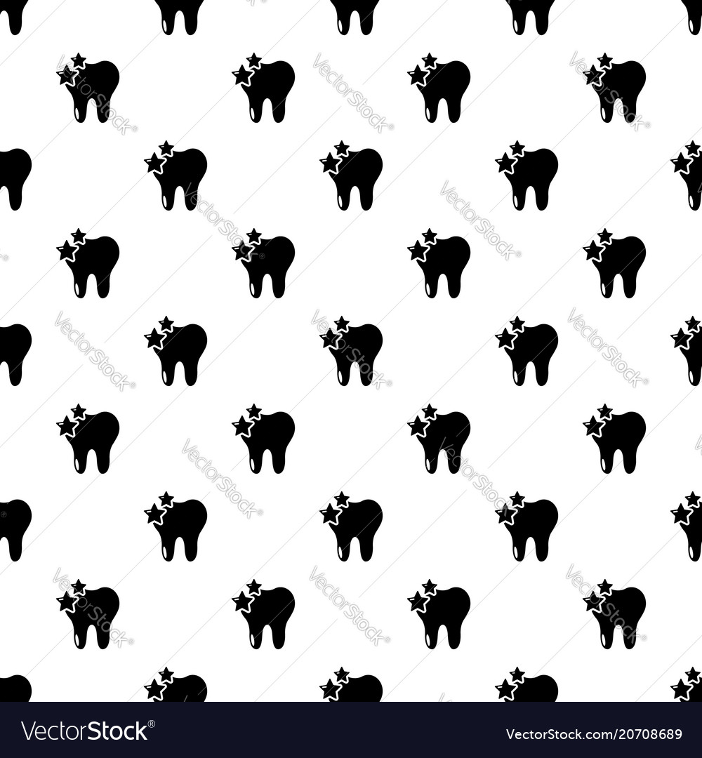 Tooth pattern seamless Royalty Free Vector Image