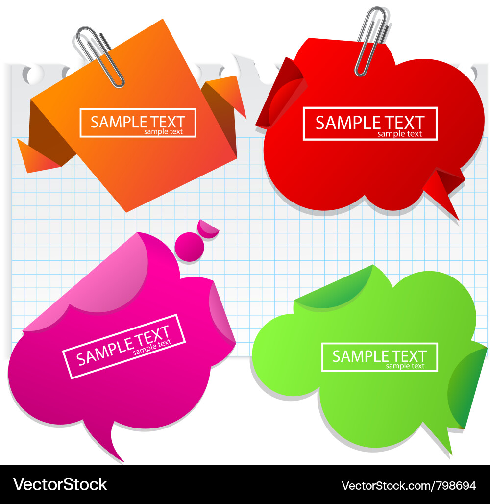 Paper cloud bubble for speech Royalty Free Vector Image
