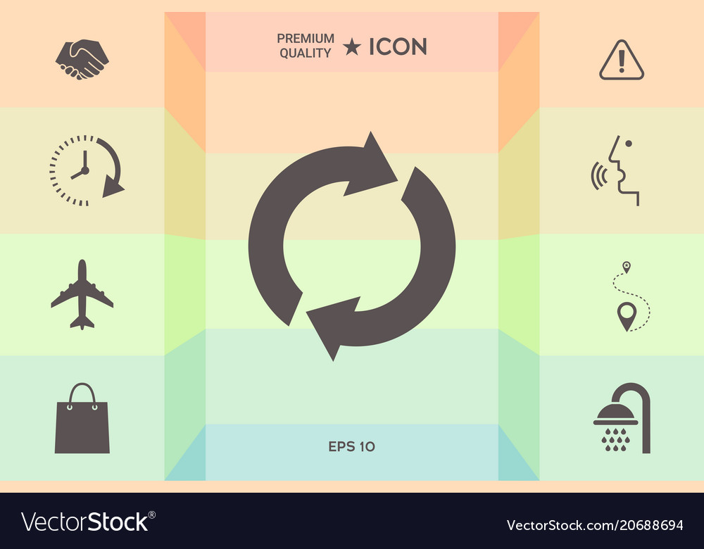 Reset Button Reload Arrows Royalty Free Vector Image
