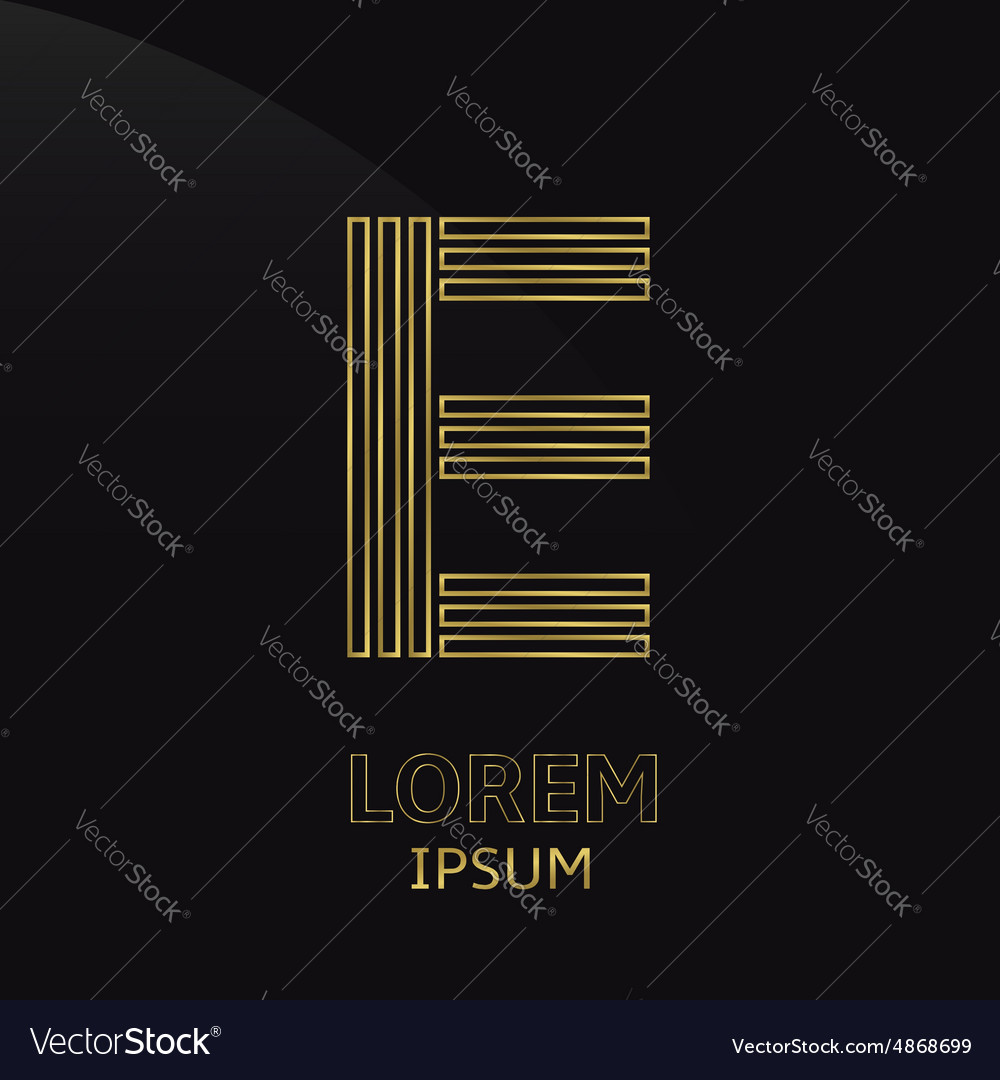 Letter e Royalty Free Vector Image - VectorStock