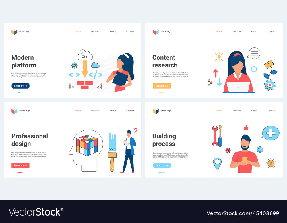 Professional design content development Royalty Free Vector