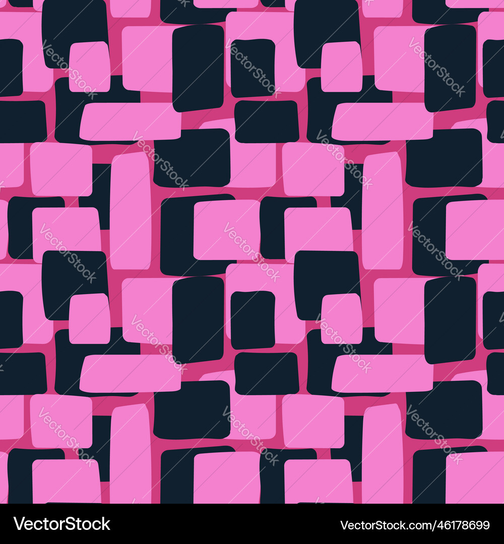 Seamless abstract pattern in pink and black tones Vector Image
