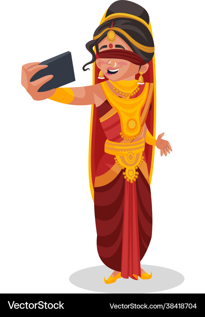 Gandhari cartoon character Royalty Free Vector Image
