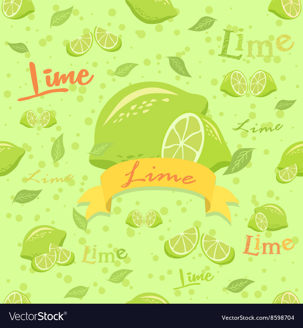 Lime seamless pattern Royalty Free Vector Image