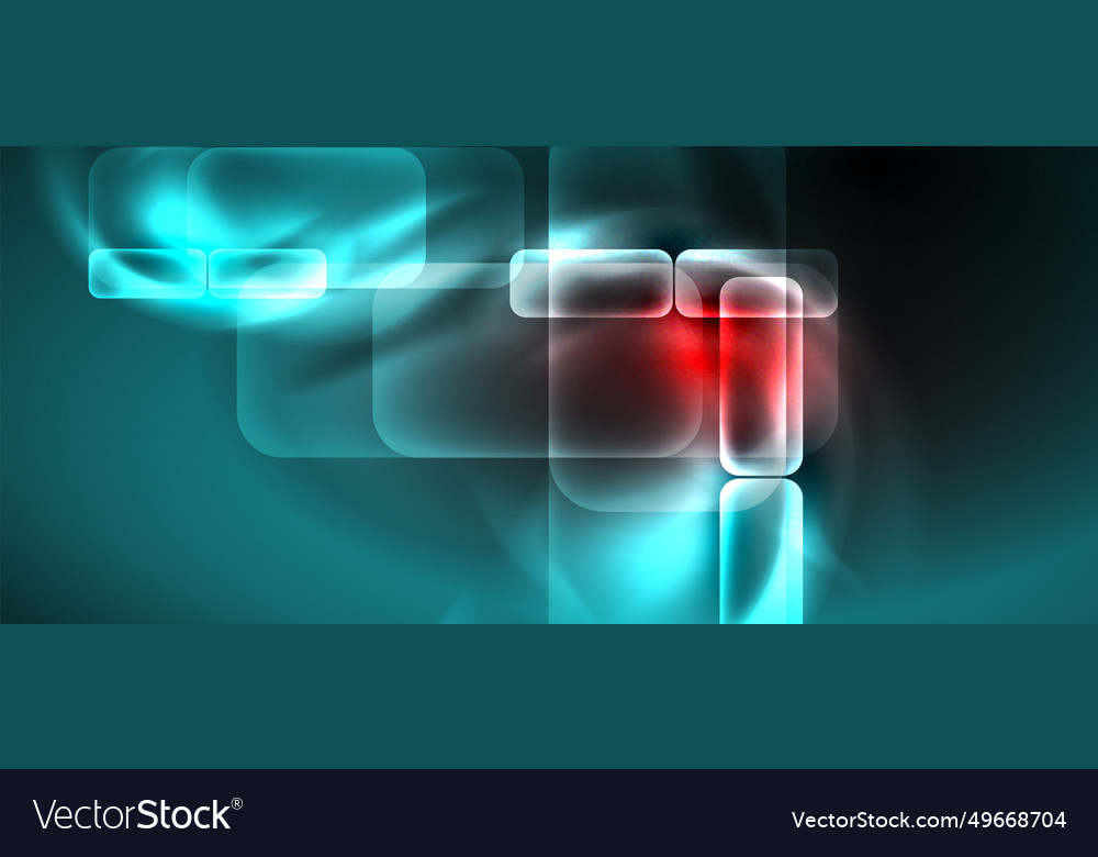 Neon Glass Shapes For Your Text Or Product Vector Image