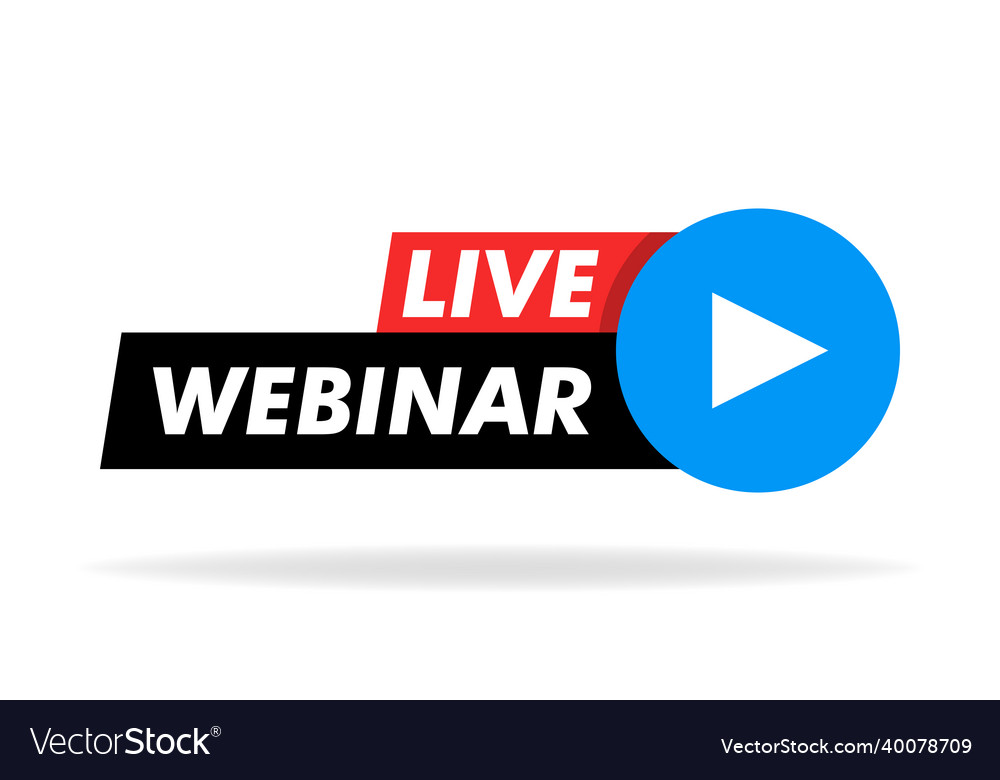 Free webinar play online button Royalty Free Vector Image Free webinar play online button Royalty Free Vector Image