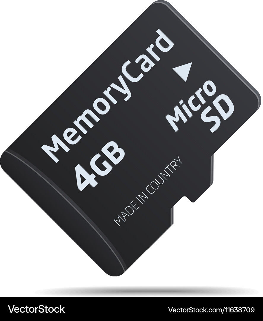 Micro sd memory card Royalty Free Vector Image