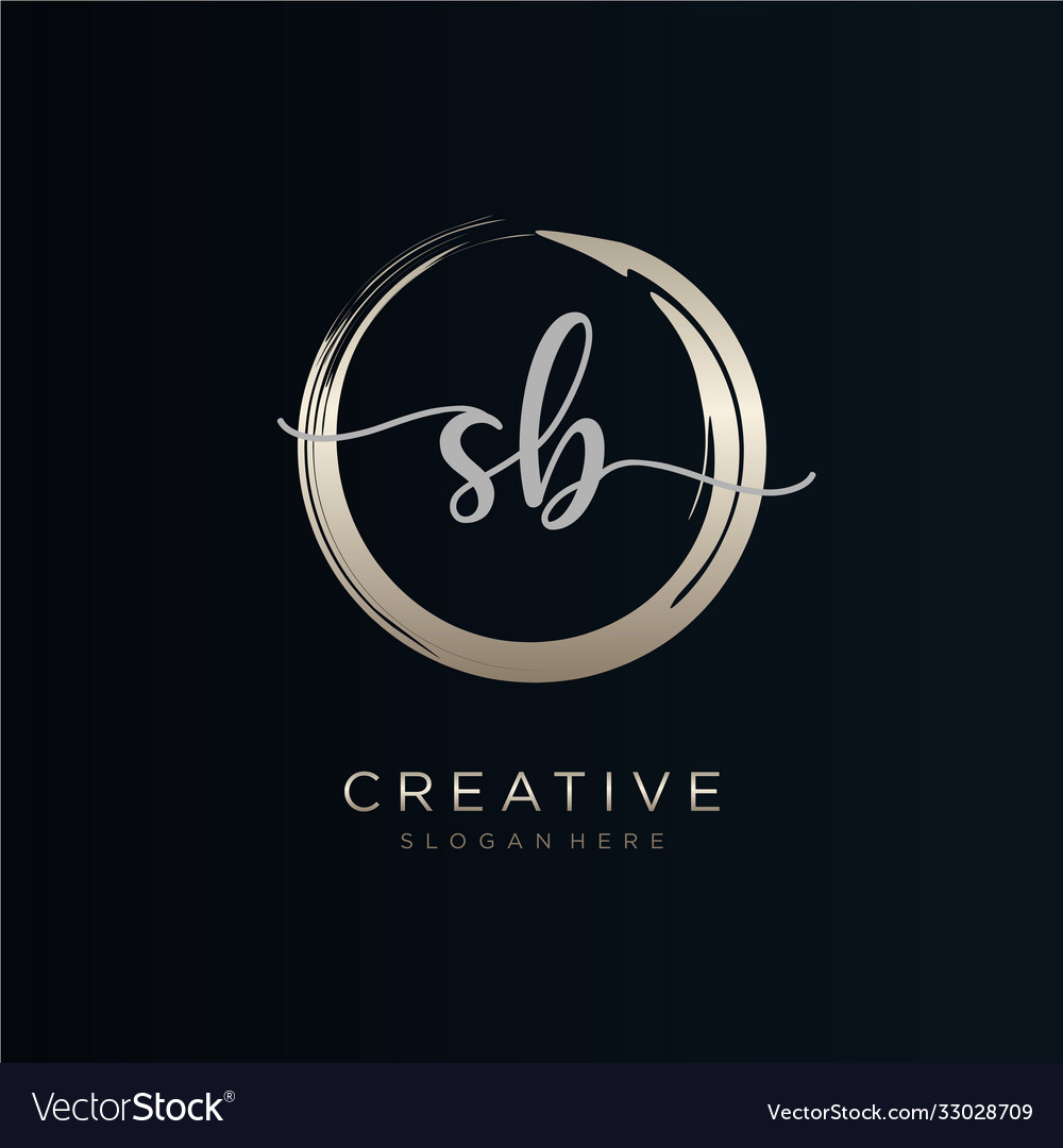 Sb initial handwriting logo template Royalty Free Vector Sb initial handwriting logo template Royalty Free Vector