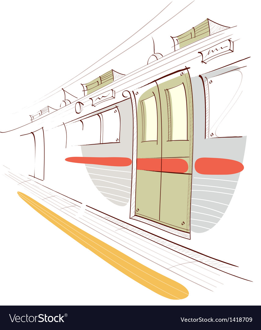Train interior Royalty Free Vector Image - VectorStock