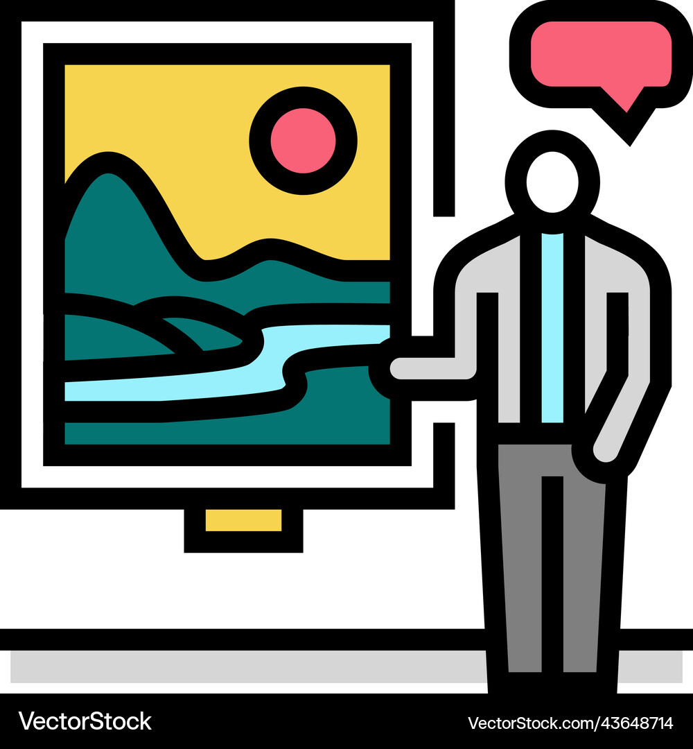 Art consulting interior design color icon Vector Image
