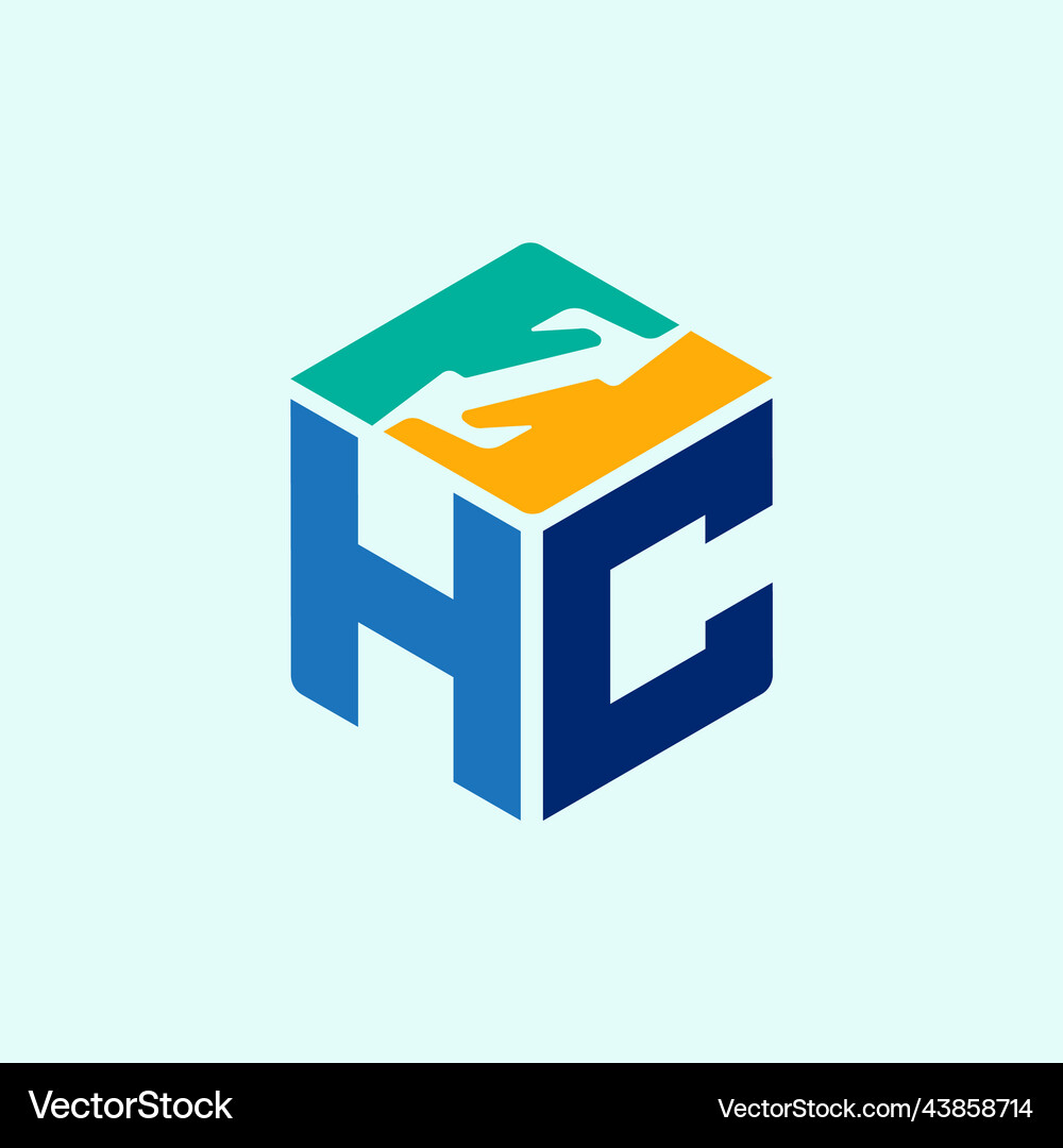 Help center helping hands ngo construction logo Vector Image