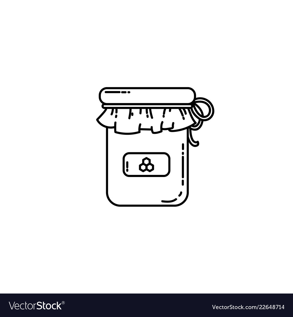 Honey jar flat icon Royalty Free Vector Image - VectorStock