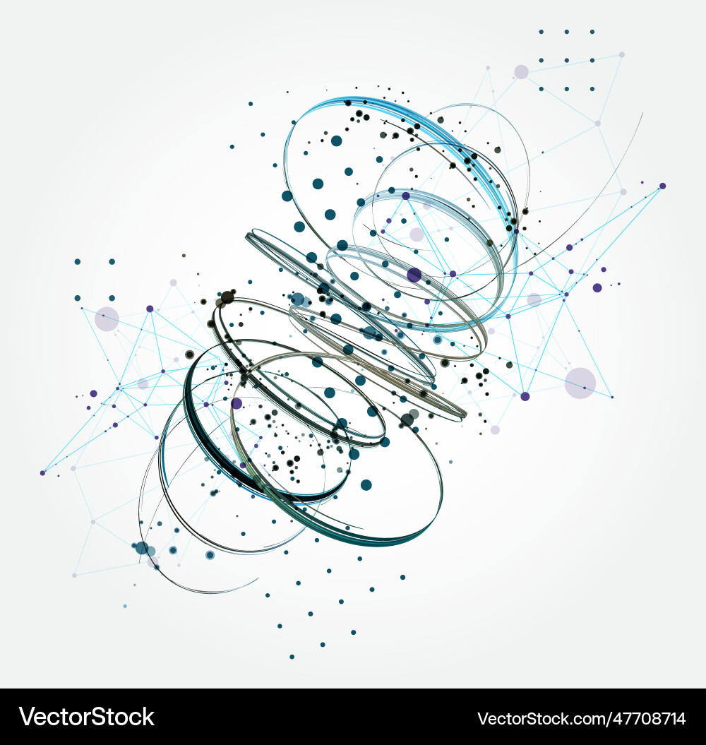 Template for science and technology presentation Vector Image