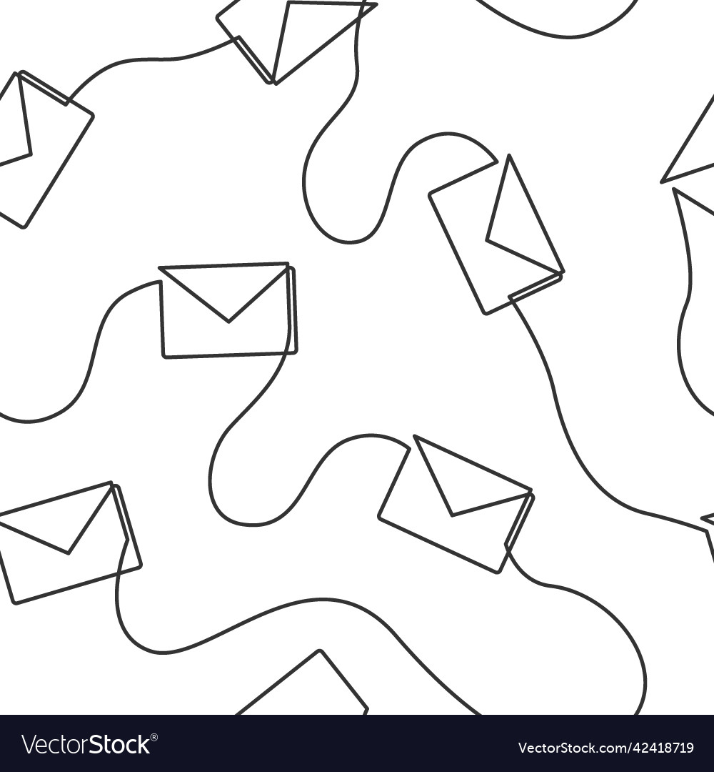 Envelope seamless pattern Royalty Free Vector Image