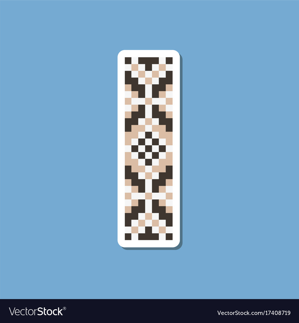 Paper Sticker On Stylish Background Embroidery Vector Image