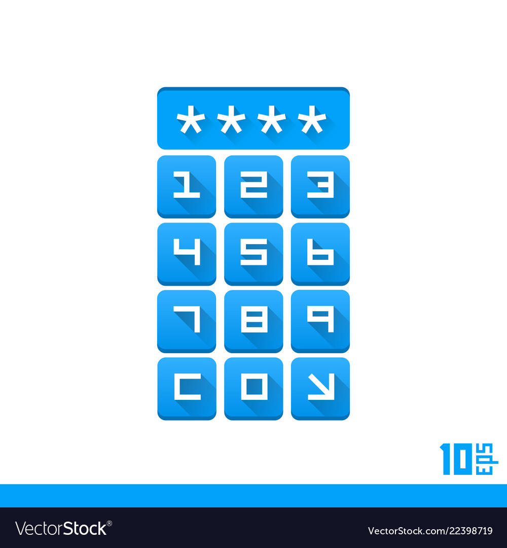 Password Entry Buttons Royalty Free Vector Image