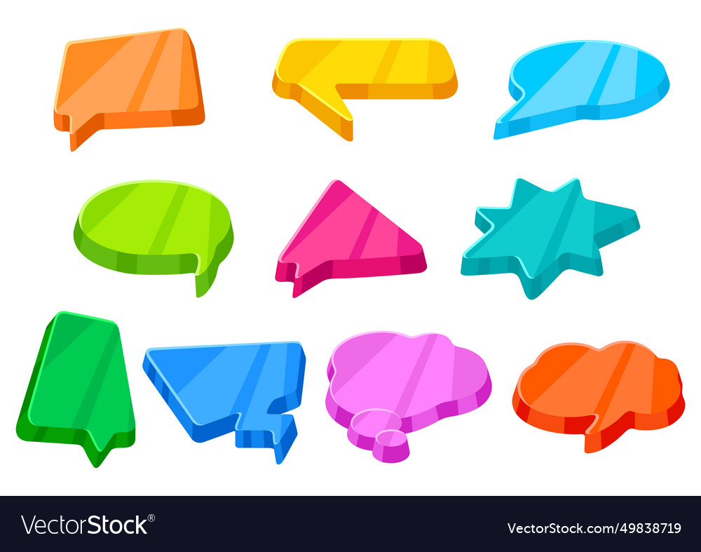 Speech bubble set images for design Royalty Free Vector