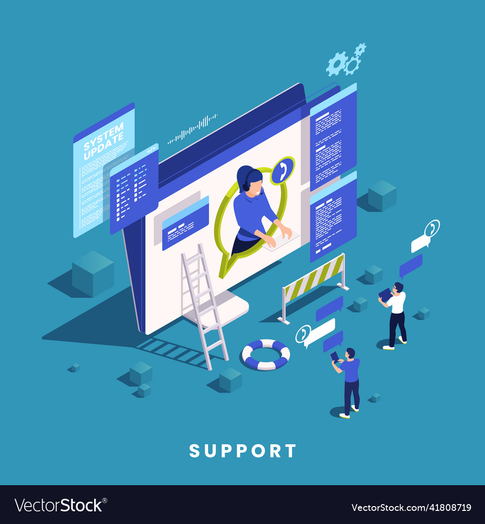 Technical support concept Royalty Free Vector Image