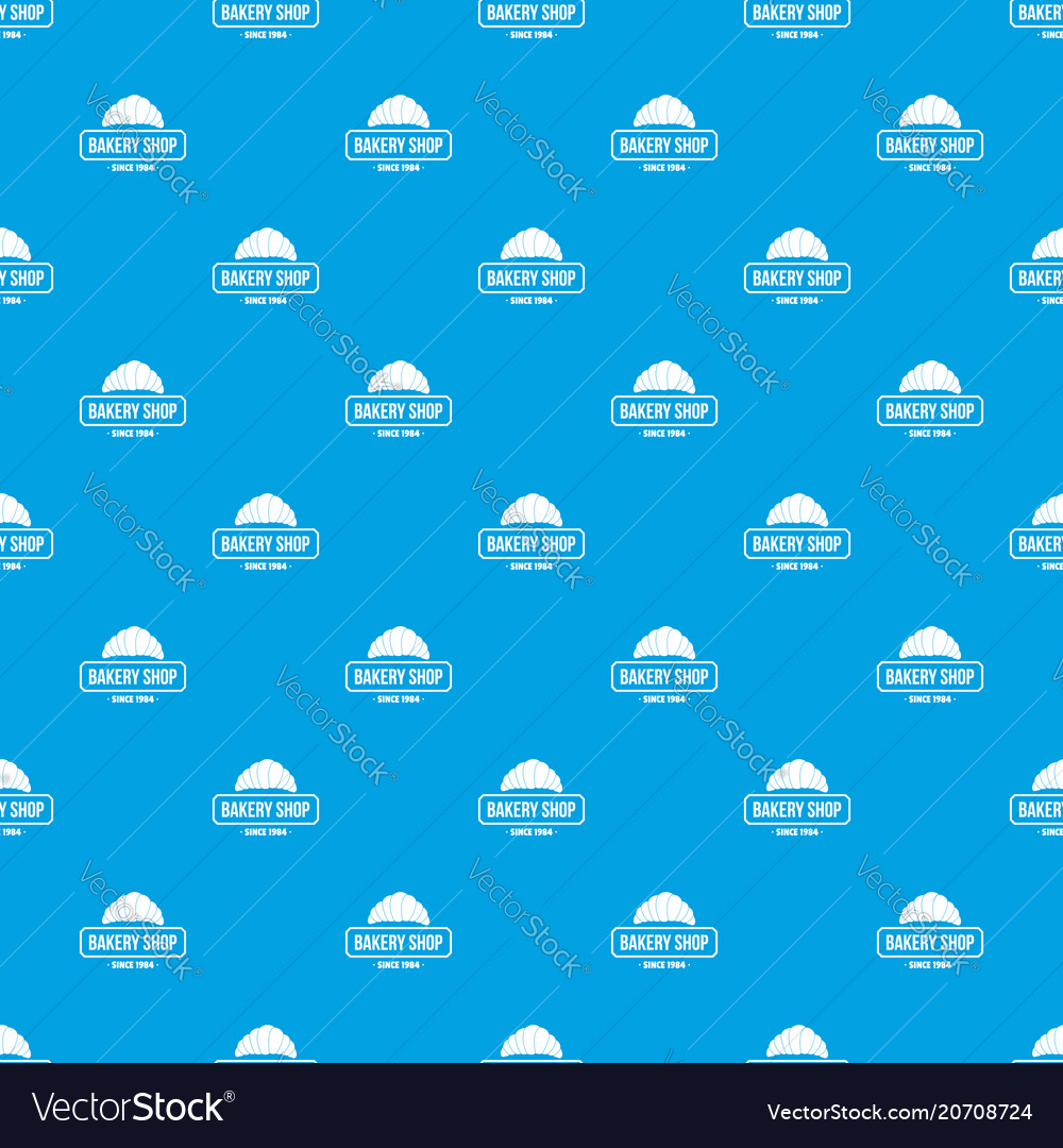 Bakery pattern seamless blue Royalty Free Vector Image